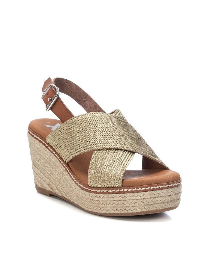 XTI Women's Jute Wedge Sandals By Gold - Macy's
