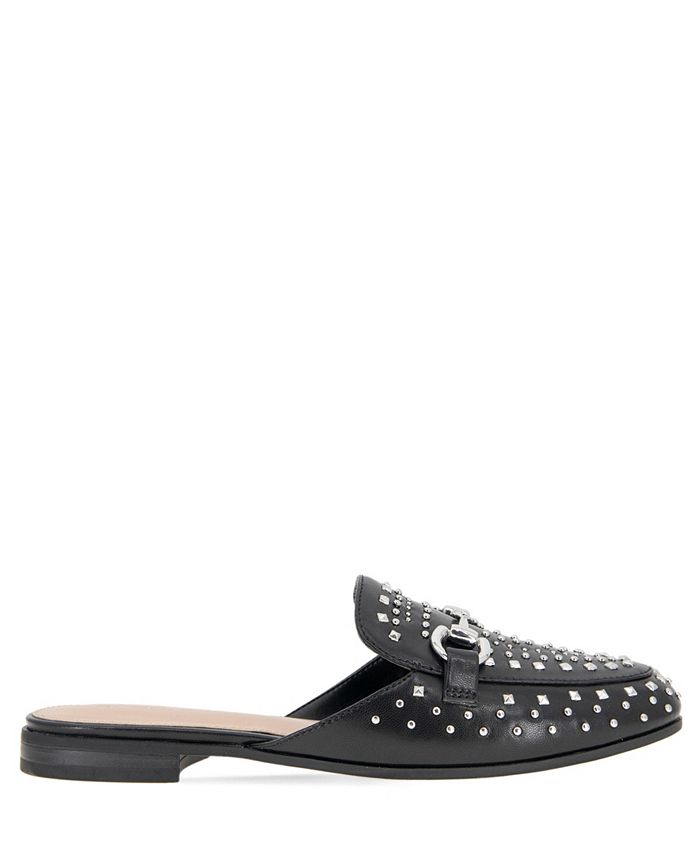 BCBGeneration Women's Zorie Tailored Studded Slip-On Loafer Mules - Macy's