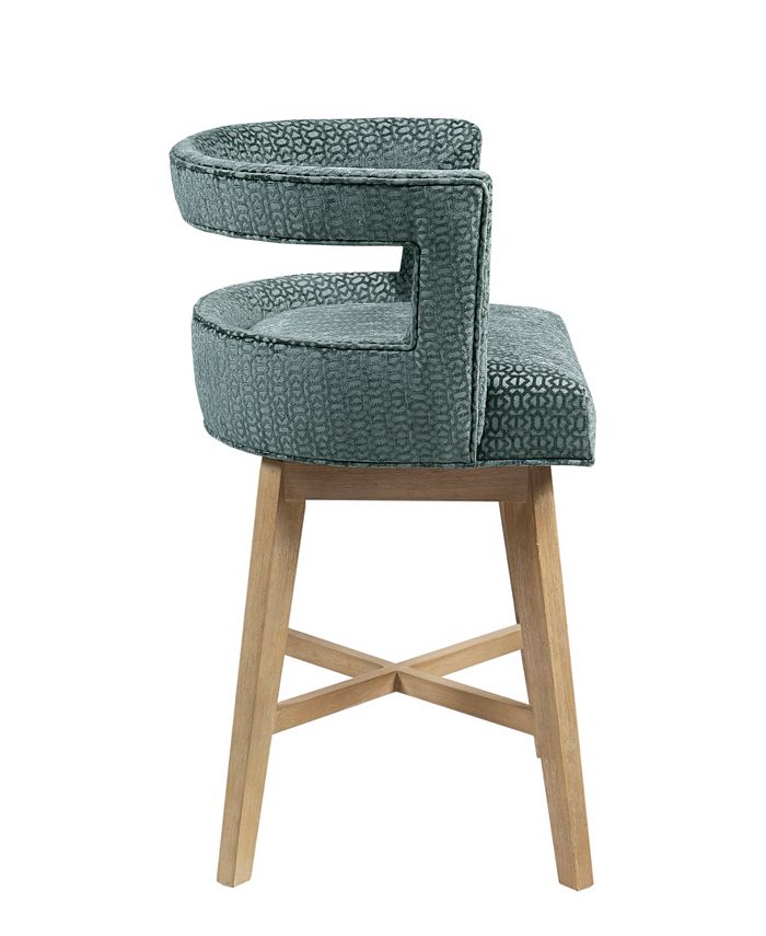 Madison Park Glenwood 25" Fabric Swivel Counter Stool - Macy's