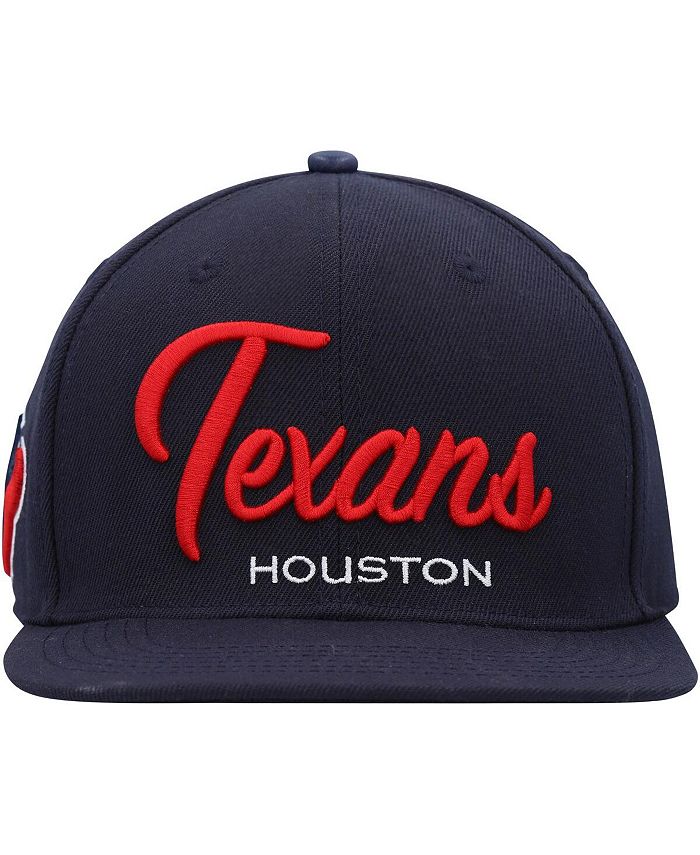 Pro Standard Men's Navy Houston Texans Script Wordmark Snapback Hat ...