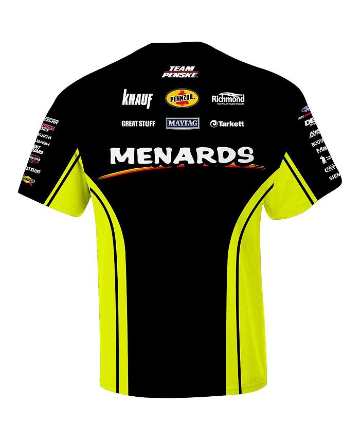 Team Penske Men's Black Ryan Blaney Menard's Sublimated Uniform T-shirt ...