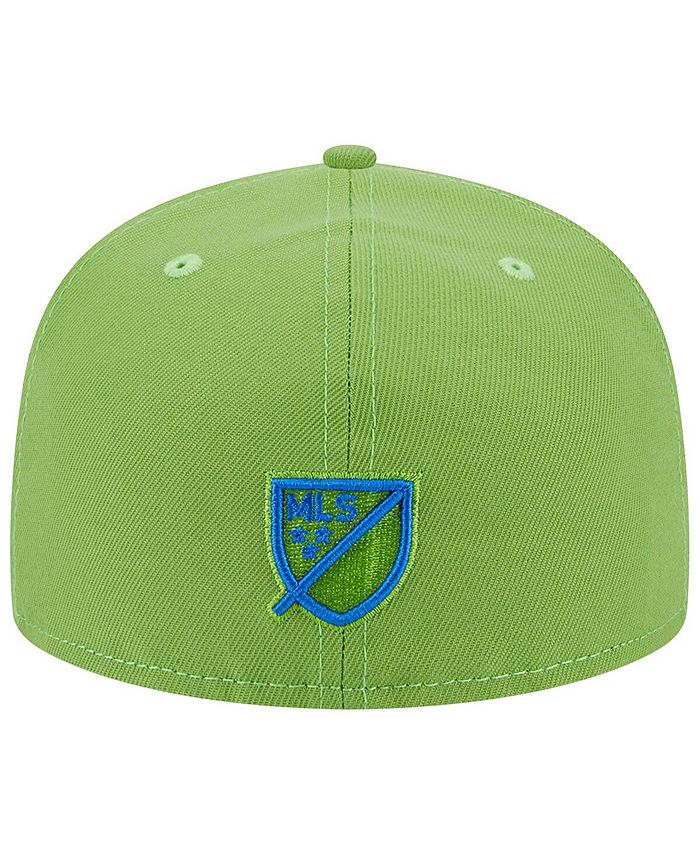 New Era Men's Rave Green Seattle Sounders FC Patch 59FIFTY Fitted Hat ...