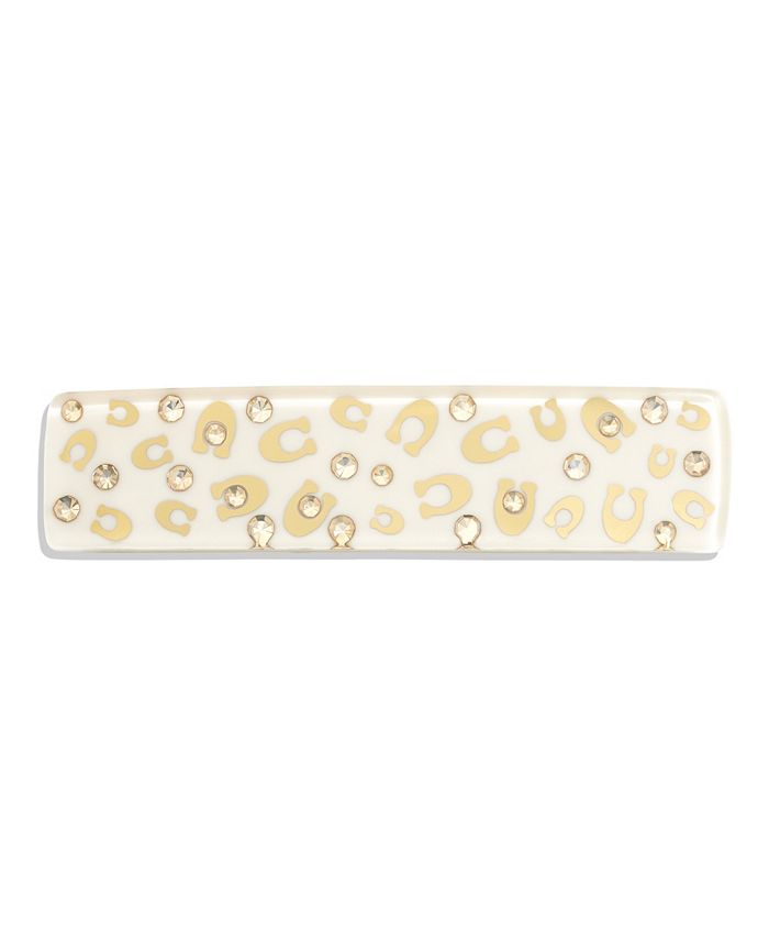 COACH Signature Resin Barrette - Macy's
