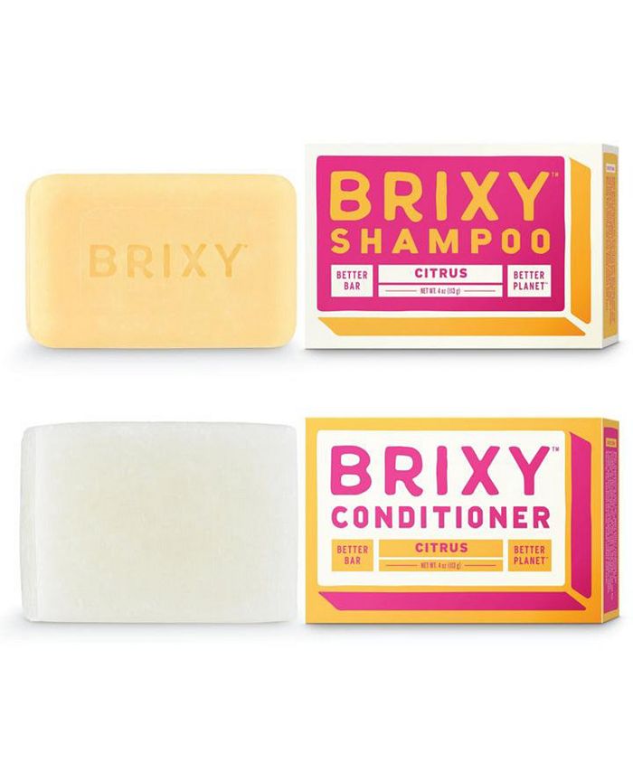 BRIXY Citrus Shampoo & Conditioner Bar for Balance, Softness ...