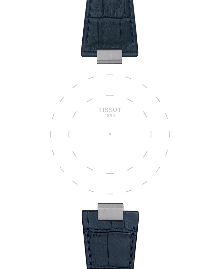 Tissot Official PRX Interchangeable Blue Leather Watch Strap - Macy's