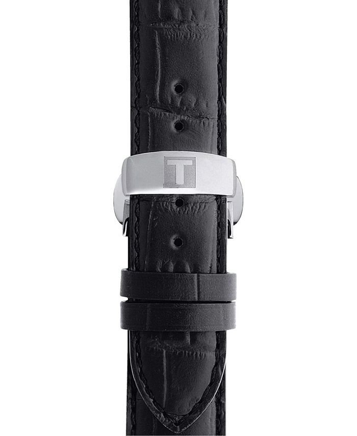 Tissot Official Interchangeable Black Leather Watch Strap - Macy's