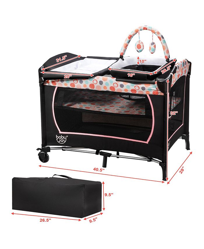 Costway 4 in 1 Convertible Portable Baby Playard Newborn Napper with ...