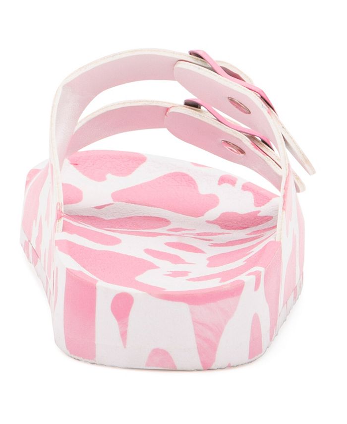 Olivia Miller Girl's Child Moo Pink Slip Slipper Sandals - Macy's