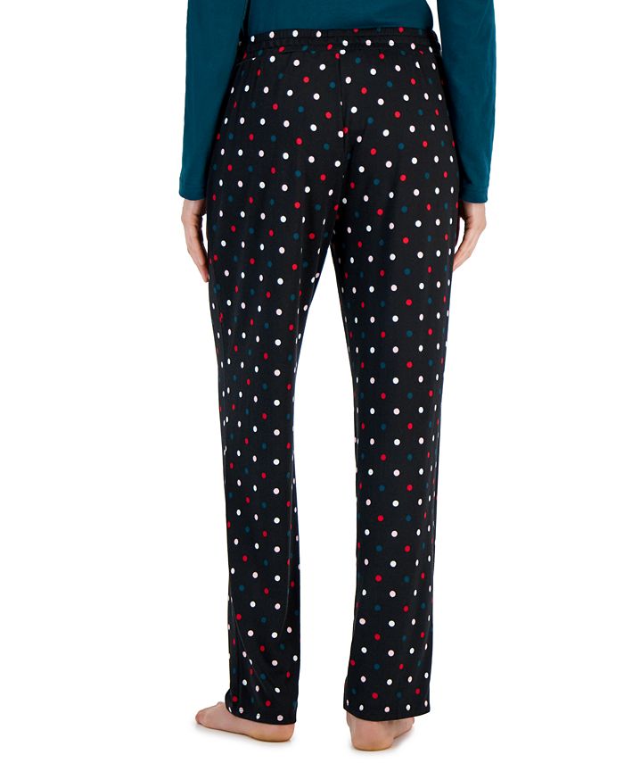 Charter Club Women's Soft Knit Printed Pajama Pants, Created for Macy's ...