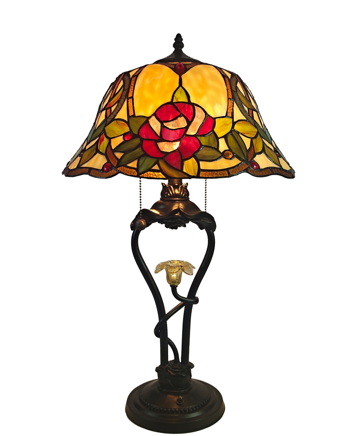 Click here for Dale Tiffany Floral Petal Table Lamp with Led Nigh... prices