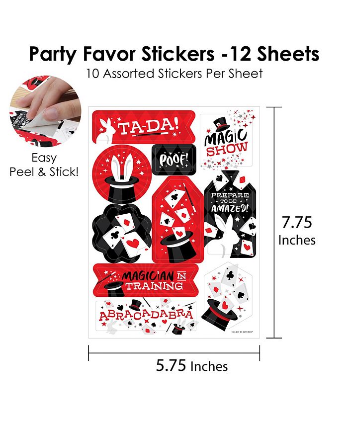 Big Dot of Happiness Ta-Da, Magic Show Magical Birthday Party Favor ...