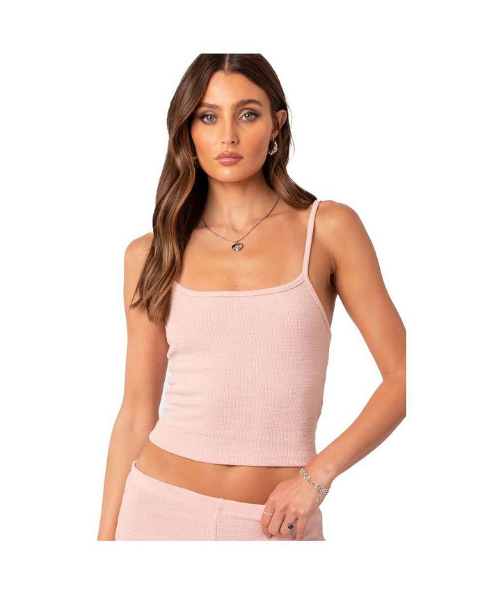 Edikted Women's Ella Waffle Tank Top - Macy's