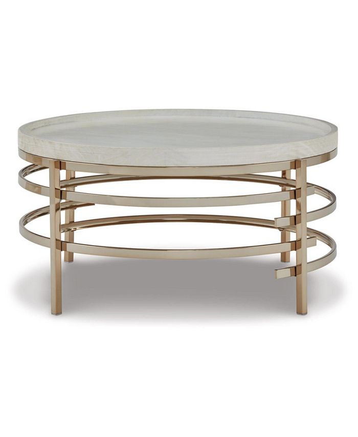 Signature Design By Ashley Montiflyn Round Cocktail Table - Macy's