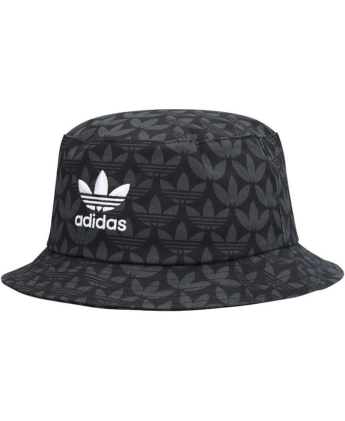 adidas Men's Black Trefoil Monogram Bucket Hat - Macy's