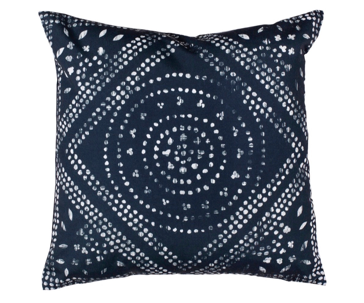 Click here for Safavieh Mallory 16 x 16 Pillow - Deep blue/white prices