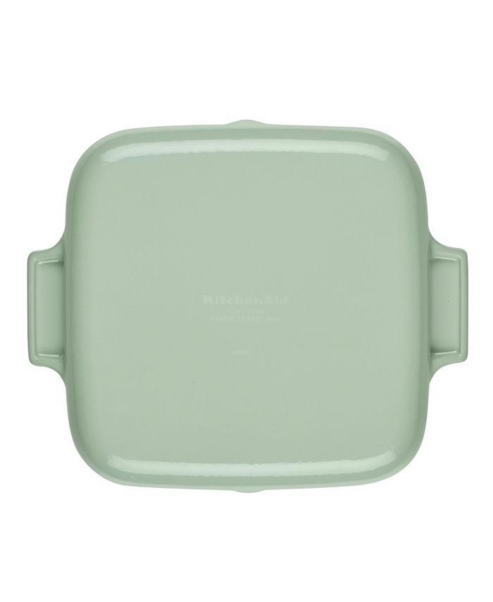 KitchenAid Enameled Cast Iron, 11" Square Grill Roasting Pan - Macy's