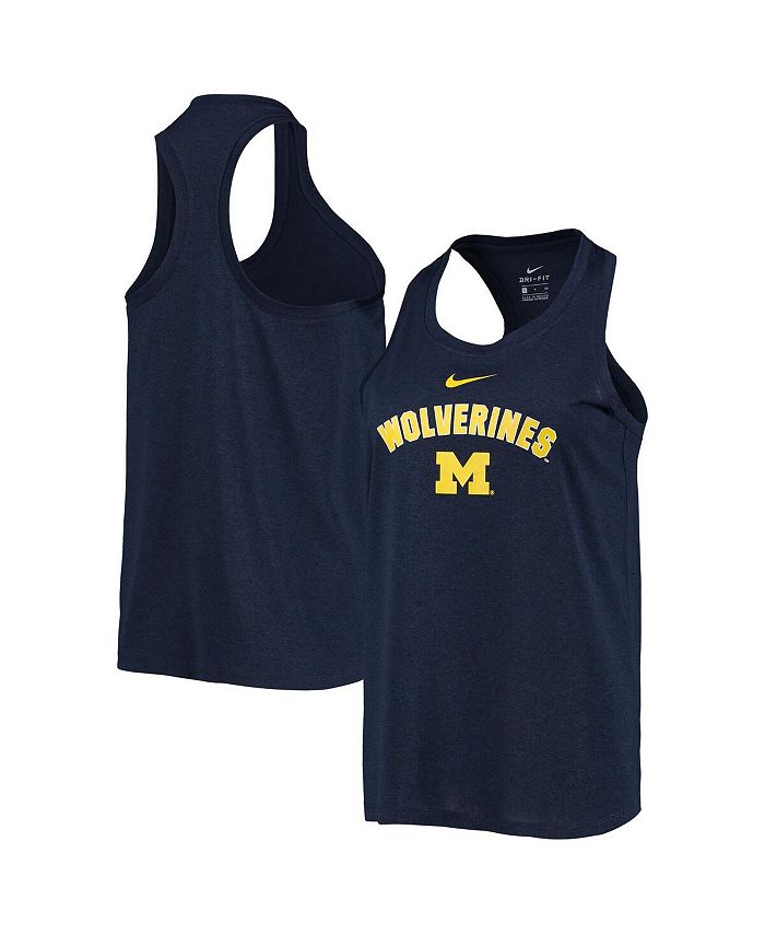 Nike Women's Navy Michigan Wolverines Arch & Logo Classic Performance ...