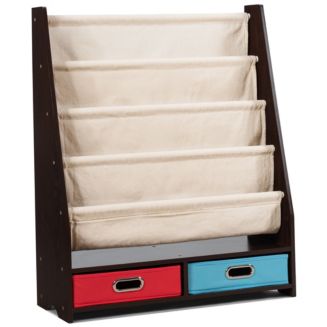 Kids Book Rack Toys Organizer with 4 Sling Bookshelf & 2 Boxes - Macy's