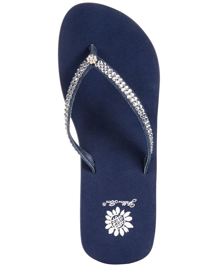 Yellow Box Jello Rhinestone Flip Flops - Macy's