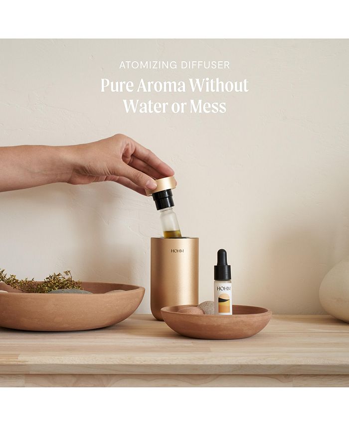 HOHM Vessel Diffuser - Portable, WaterlessEssential Oil Atomizer - Gold - Macy's