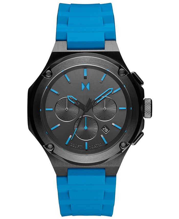 MVMT Men's Raptor Blue Silicone Strap Watch 46mm - Macy's