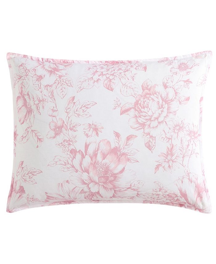 Laura Ashley Delphine Cotton Reversible 2 Piece Comforter Set, Twin XL ...