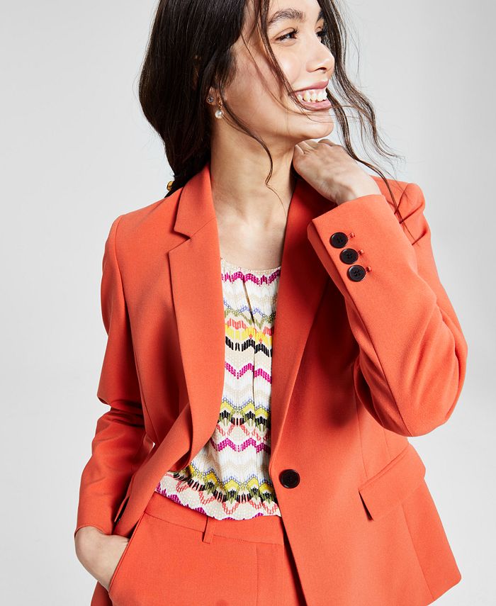 Tahari ASL Women's Single-Button Blazer - Macy's