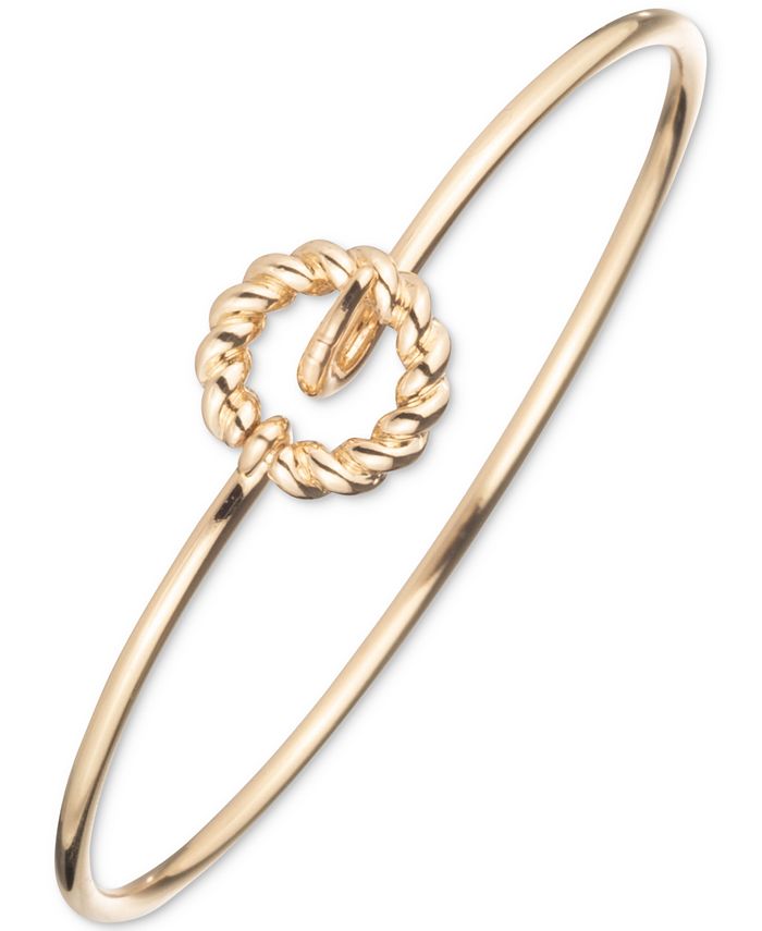 Lauren Ralph Lauren Gold-Tone Rope Bangle Bracelet - Macy's
