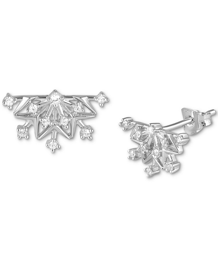 Enchanted Disney Fine Jewelry Diamond Frozen Two Elsa Snowflake Stud ...