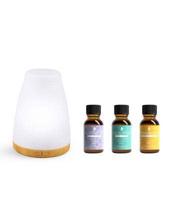PURSONIC Aromatherapy USB Diffuser & Essential Oil Set- Top 3 Oils with ...