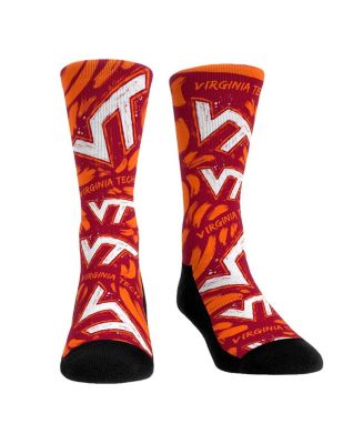 Men's and Women's Rock 'Em Socks Virginia Tech Hokies Allover Logo and ...