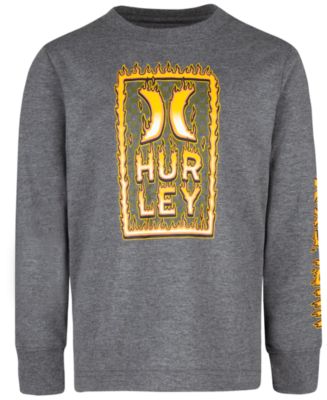 Hurley Little Boys Flame Stack Long Sleeve T-shirt - Macy's