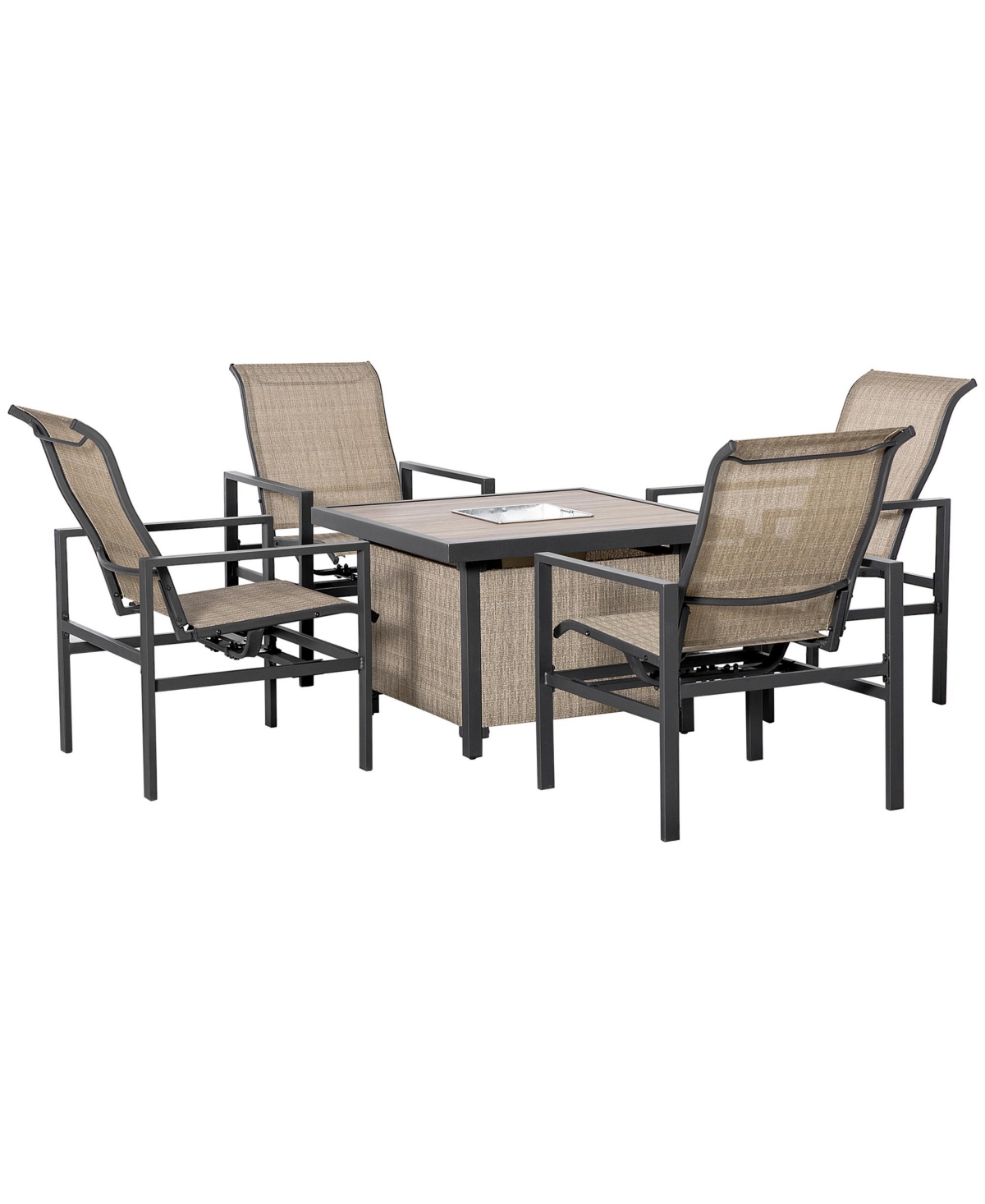 Click here for Outsunny 5 Piece Outdoor Dining Set  Ice Bucket Ta... prices