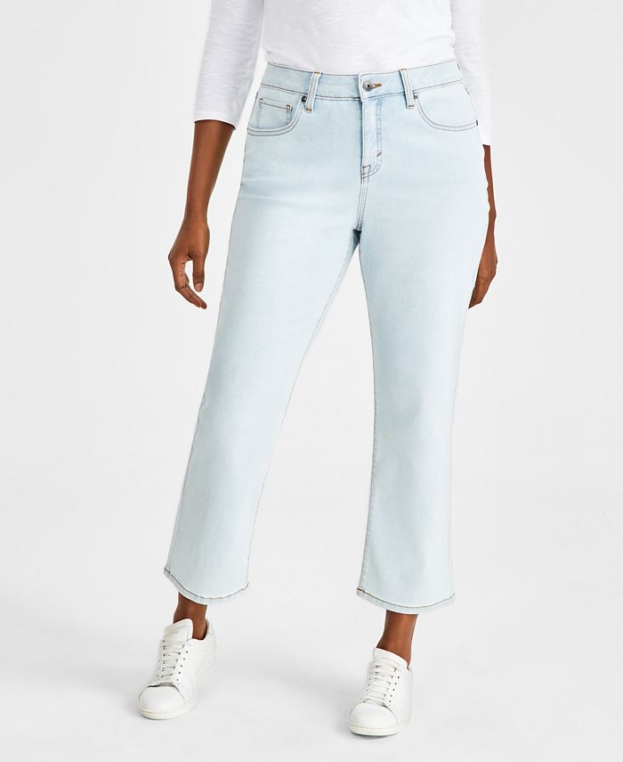 Style & Co Petite Mid-Rise Curvy Roll-Cuff Capri Jeans, Created for ...