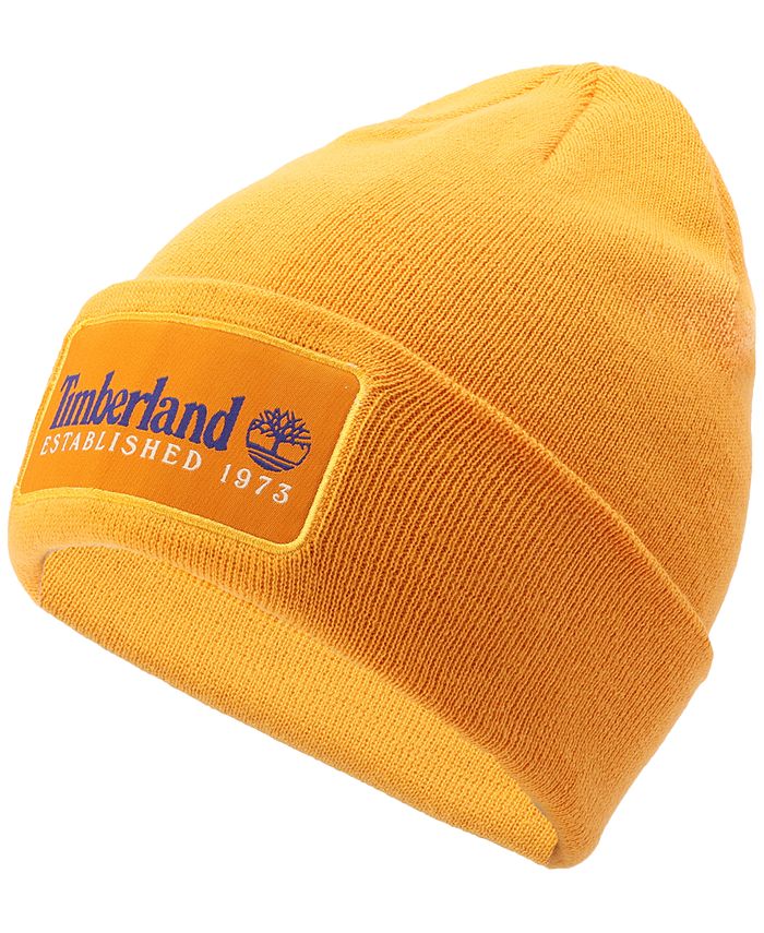 Timberland Men's Established 1973 Logo Patch Beanie - Macy's
