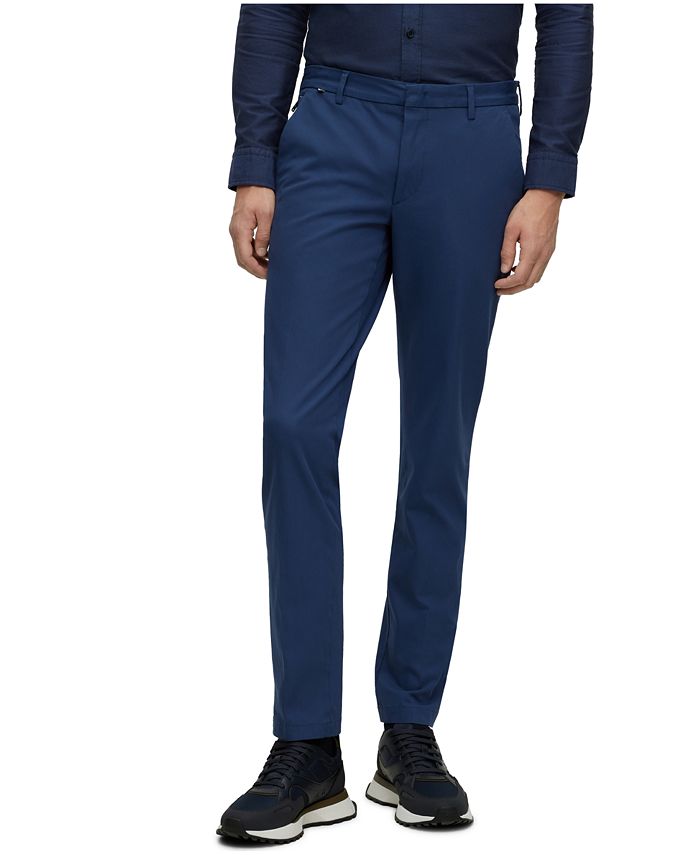 Hugo Boss Men's Stretch Slim-Fit Trousers - Macy's