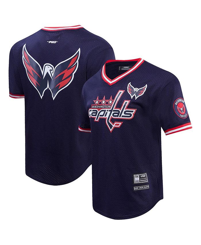 Pro Standard Men's Navy Washington Capitals Classic Mesh V-Neck T-shirt ...