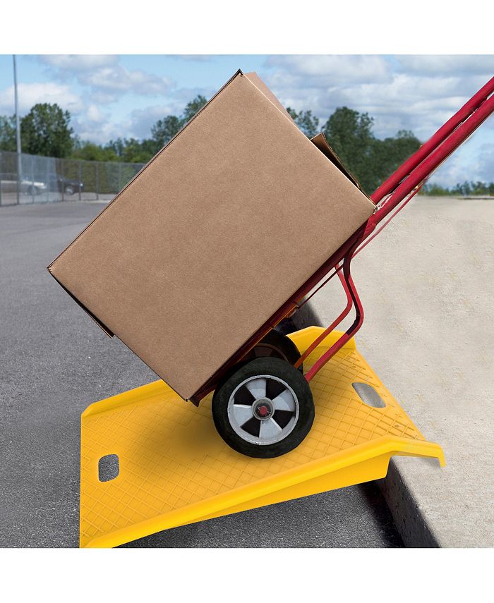 Stalwart Driveway Curb Ramp - Heavy Duty, Portable Curb Ramp with ...