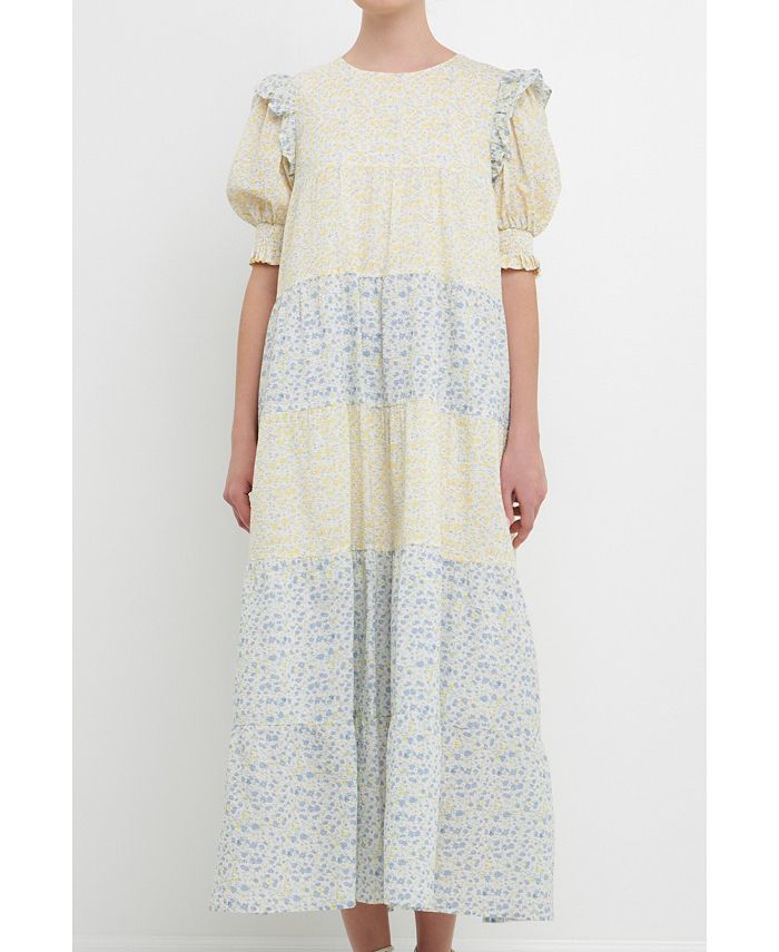 English Factory Women's Color Block Midi Dress - Macy's