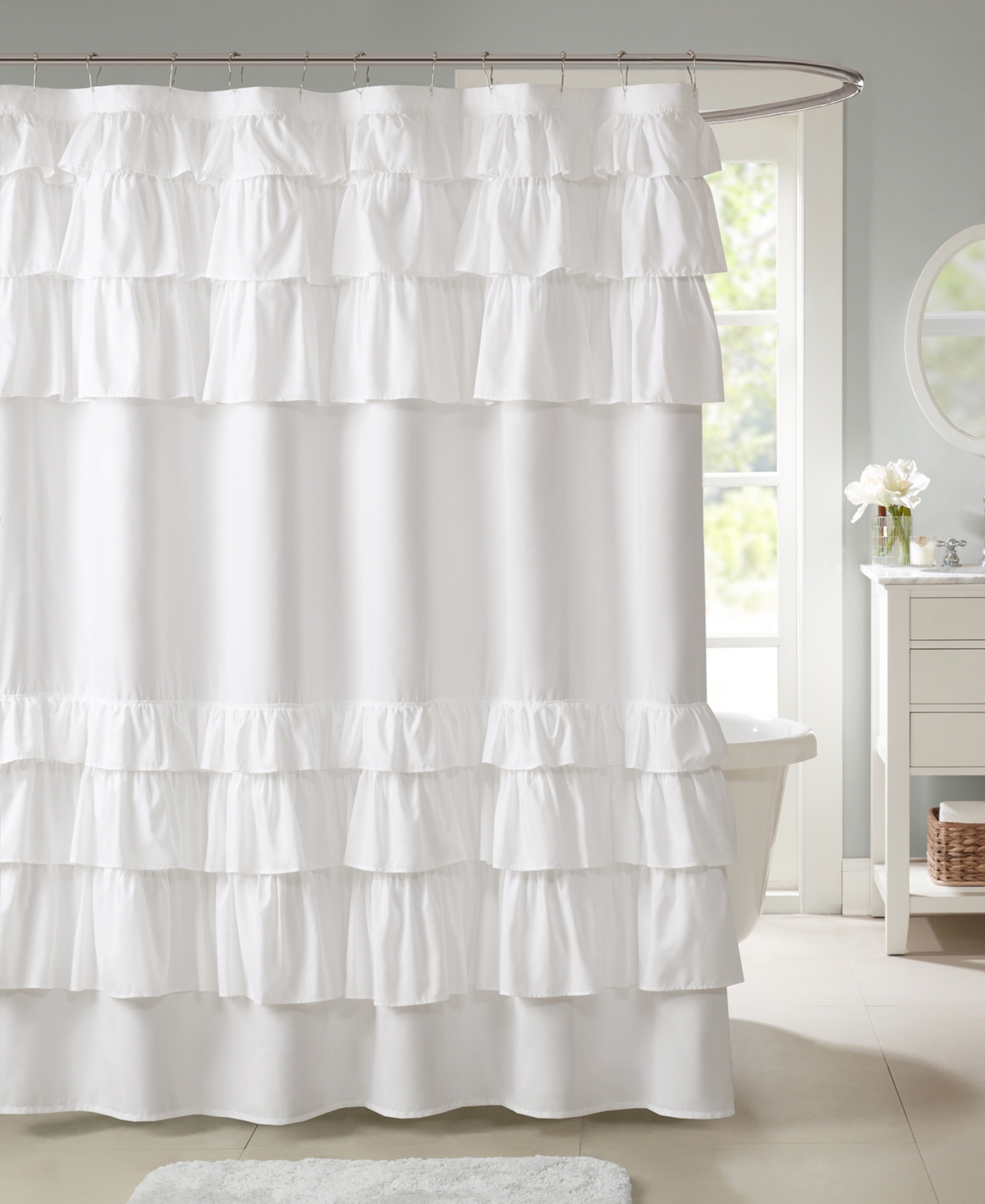 Click here for Madison Park Grace Ruffled Shower Curtain  72 x 72... prices