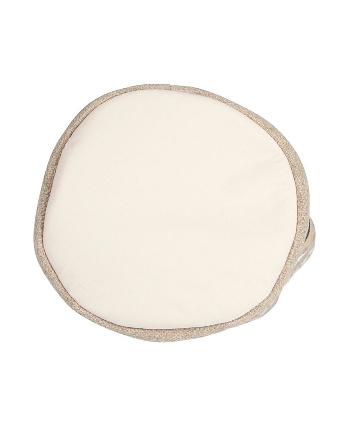 Storied Home Soft-Sided Cotton Wool Storage Basket Storage with Stripes ...