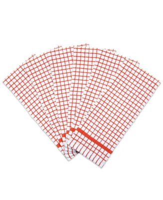 Sloppy Chef Classic Checkered Kitchen Towels (Pack of 6), 100% Cotton ...