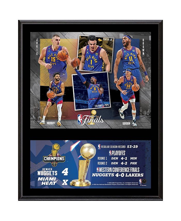 Fanatics Denver Nuggets 12" x 15" x 1" 2023 NBA Finals Champions Team ...