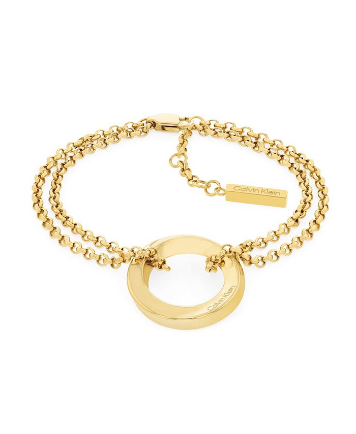 Calvin Klein Women's Stainless Steel Dual Chain Bracelet - Macy's