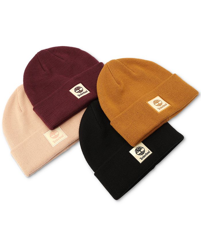 Timberland Women's Classic Tonal Patch Cuffed Beanie - Macy's