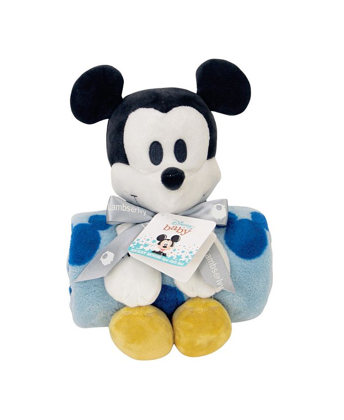 Lambs & Ivy Disney Baby Mickey Mouse Blanket & Plush Baby Gift Set ...