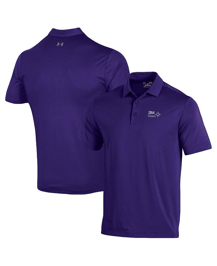 Under Armour Men's Purple 3M Open T2 Green Polo Shirt - Macy's