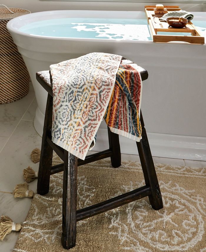 SKL Home Rhapsody Spice Cotton Bath Towel, 50" x 27" - Macy's