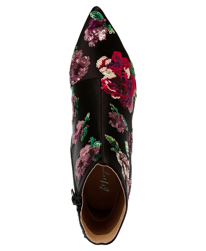 Betsey Johnson Women's Coper Sequin Floral Booties - Macy's