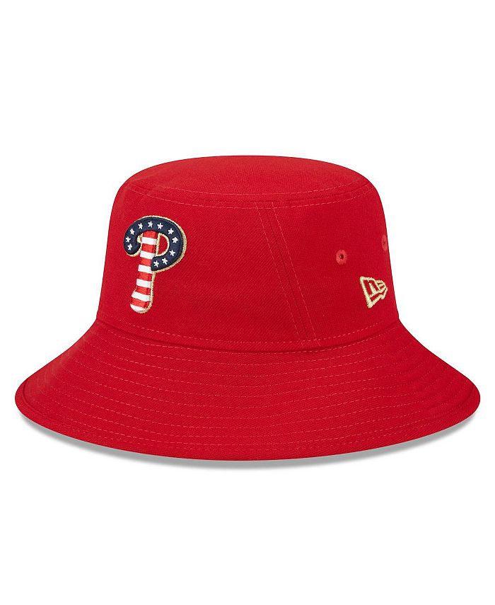 New Era Men's Red Philadelphia Phillies 2023 Fourth of July Bucket Hat ...